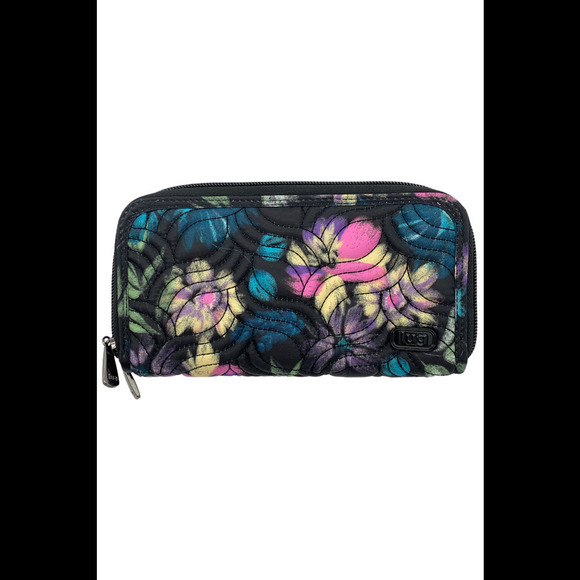 lug | Bags | Lug Accordion Wallet With Rfid Splits Xl Bloom Black ...